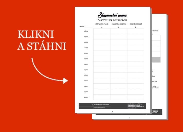 Slavnostní menu – plánování a příprava – Kuchařka pro dceru